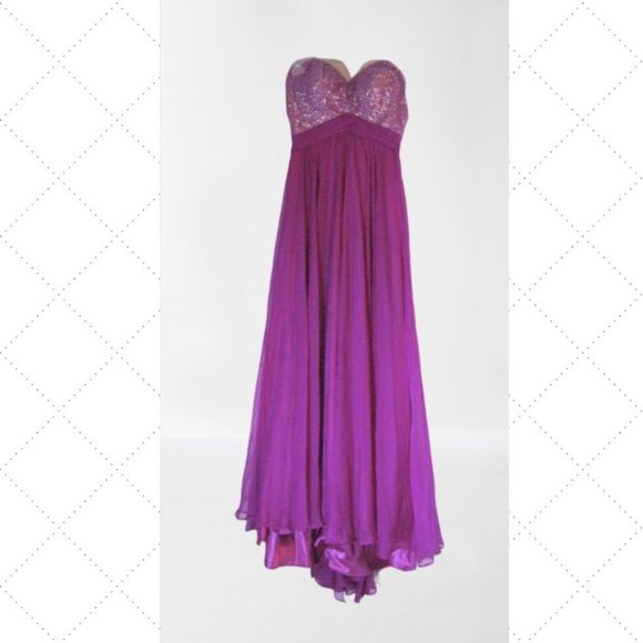 La Femme Dresses La Femme Dress Pink Strapless Prom Womens Size 2